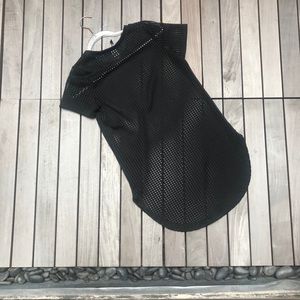 K Too | Dresses | K Too Black Crew Neck Short Sleeve Mesh Mini Dress ...